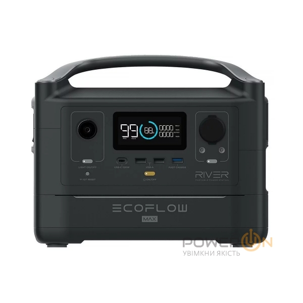 Зарядна станція EcoFlow River Max (576 Вт·год / 600 Вт) купити в Києві > PowerON
